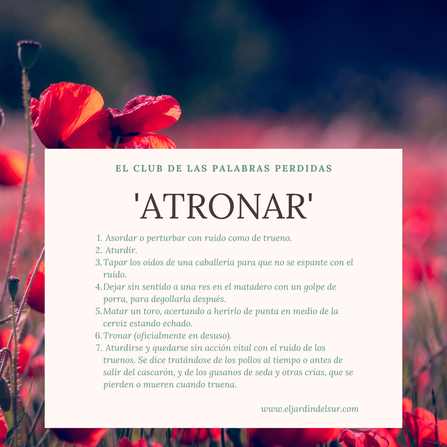 El Club de las palabras perdidas: Atalantar, atarantar y atronar – El ...